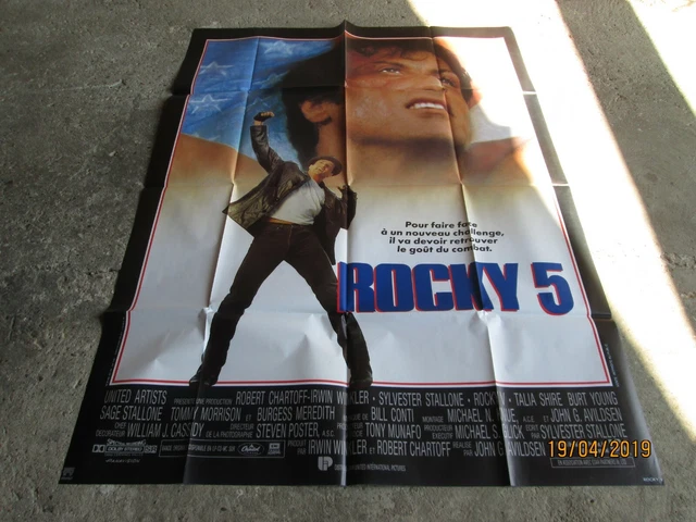 ROCKY 5 SYLVESTER STALLONE affiche cinéma originale pliée 120/160 année1990 TBE EUR 25,00 ...